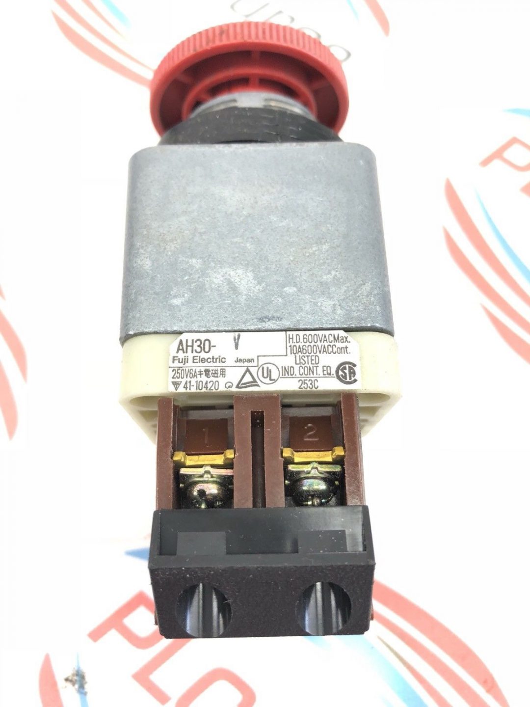 FUJI AH30 RED PUSH BUTTON SWITCH 250VAC 6A 41-10420