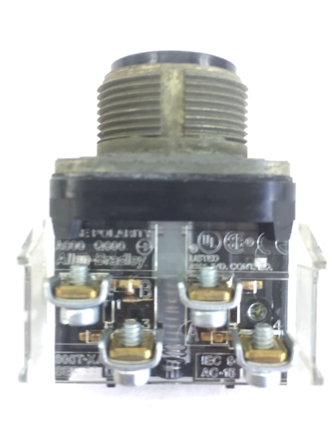 ALLEN BRADLEY 800T-A BLACK EXTENDED PUSH BUTTON WITH XA CONTACT BLOCK (H36)