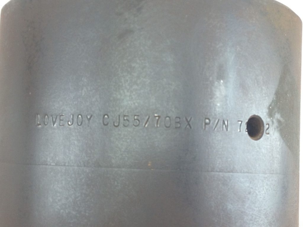 LOVEJOY CJ55/70BX JAW COUPLING 72082 4-3/4 O.D. X 1-1/4 X 5/16 K/W (B53)