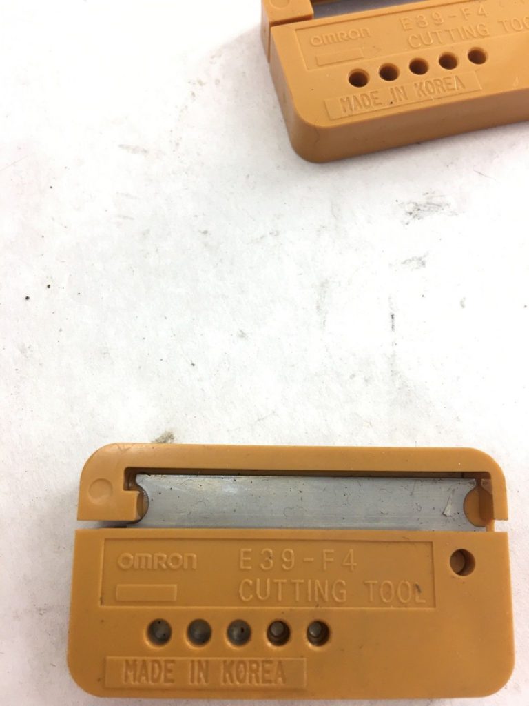 LOT OF 2 OMRON E39-F4 FIBER OPTIC CABLE CUTTER 5 HOLES PLUS HARDWARE ...