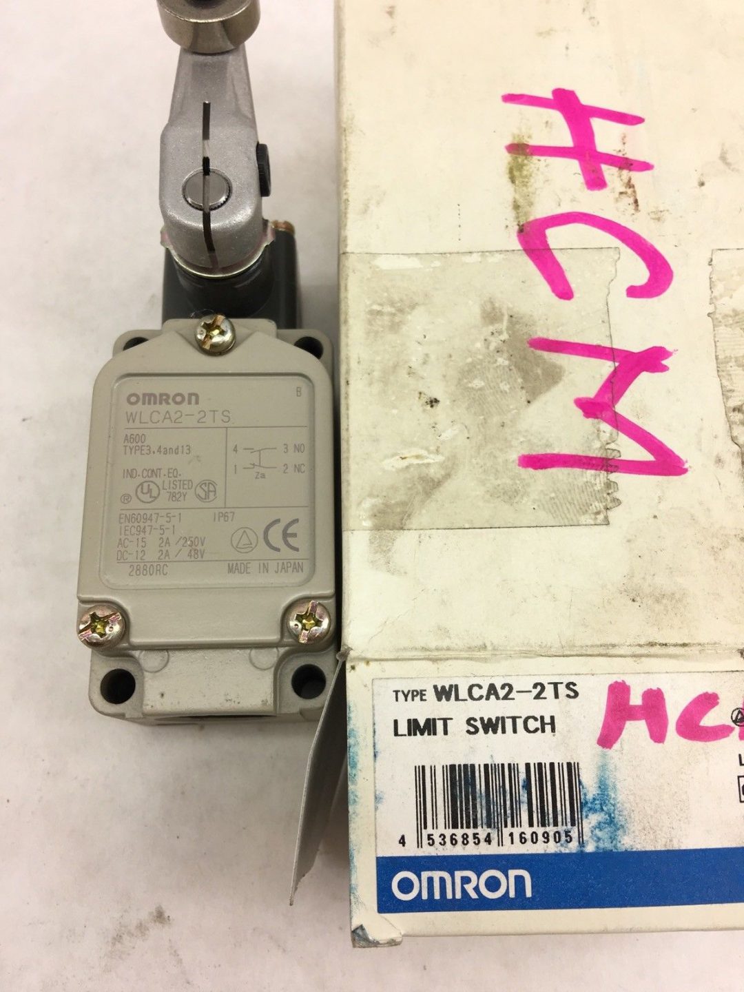OMRON WLCA2-2-TS LIMIT SWITCH, A600, (H292)
