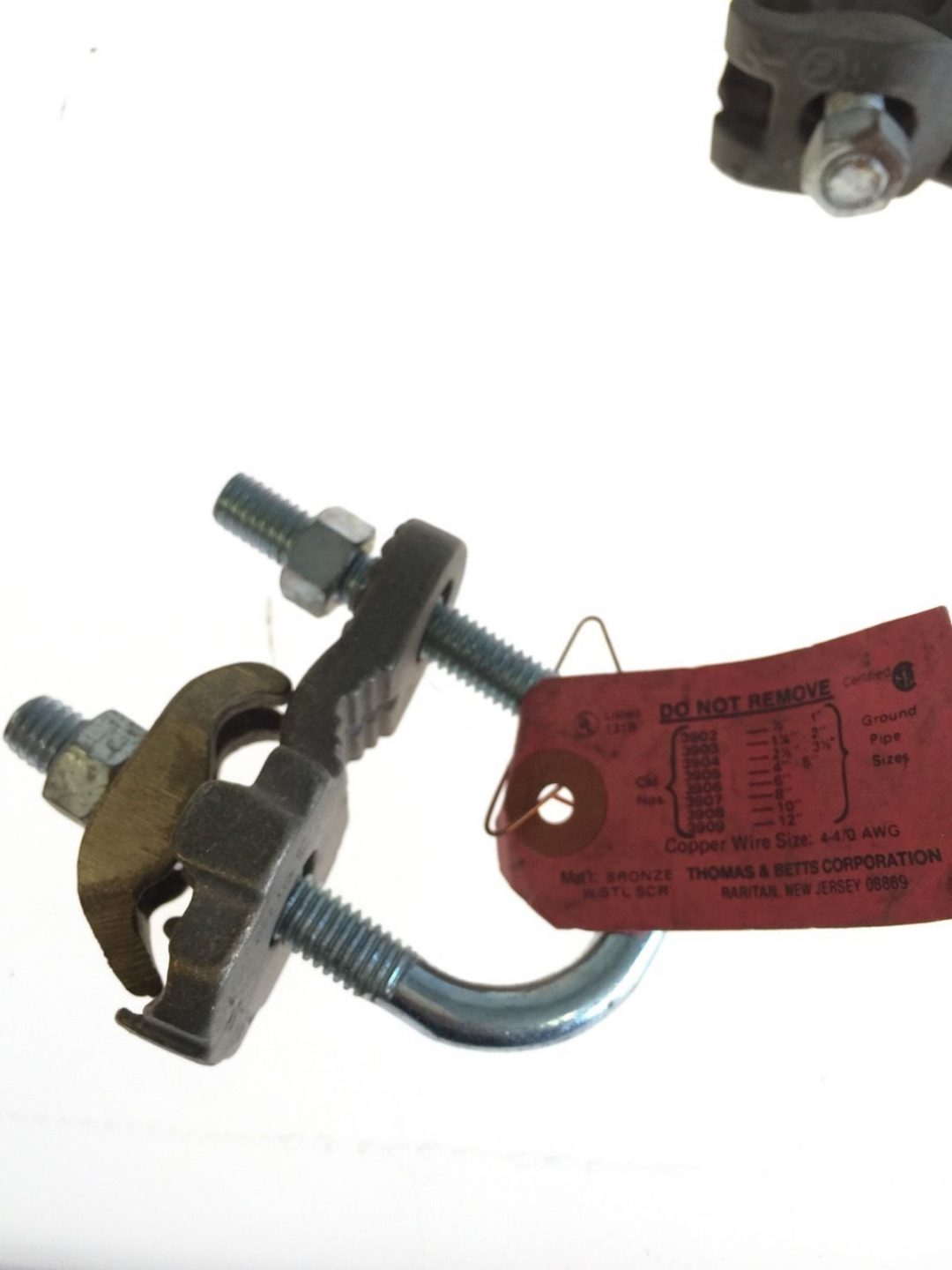 LOT OF 8 Thomas & Betts Heavy Duty Ground Fitting 3902 4/0 Wire 1/2 ...