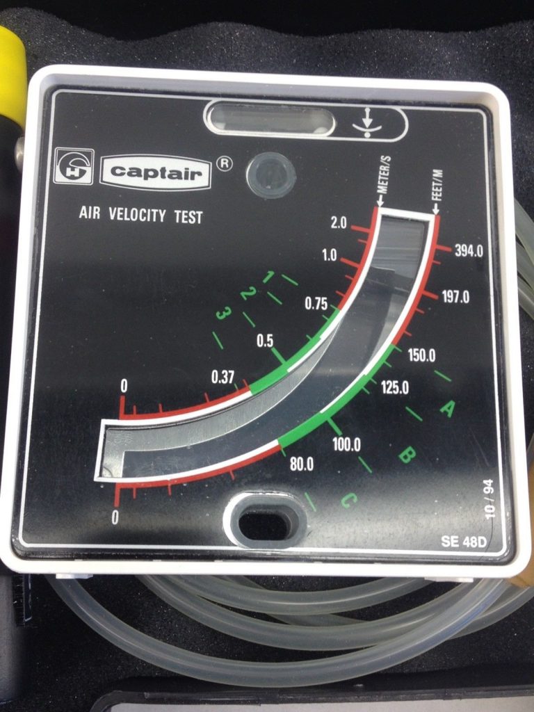 CAPTAIR # 2374 AIR VELOCITY TEST KIT w/ CASE (B112)