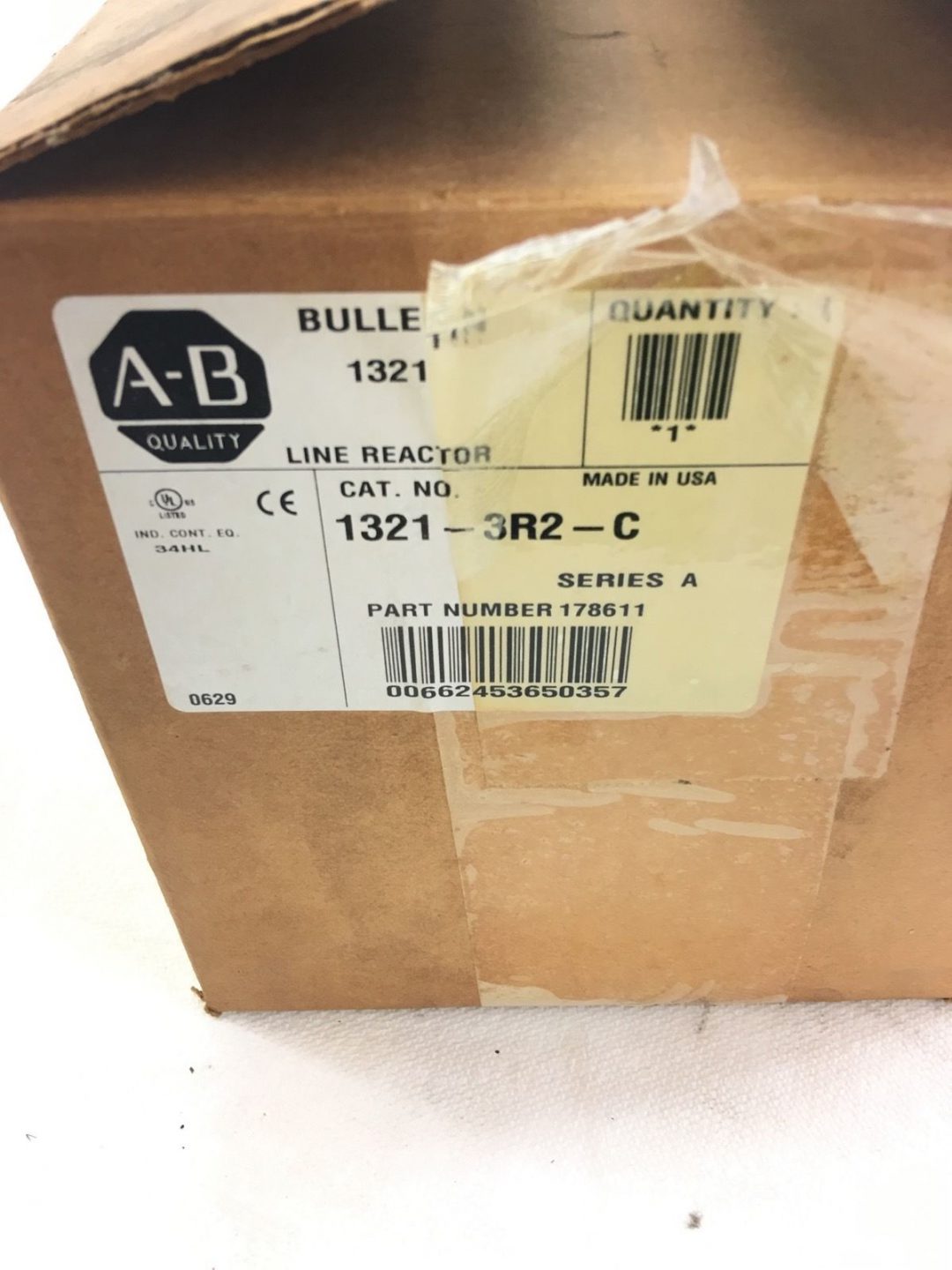 ALLEN BRADLEY 1321-3R2-C 3 PHASE LINE REACTOR, (B391)