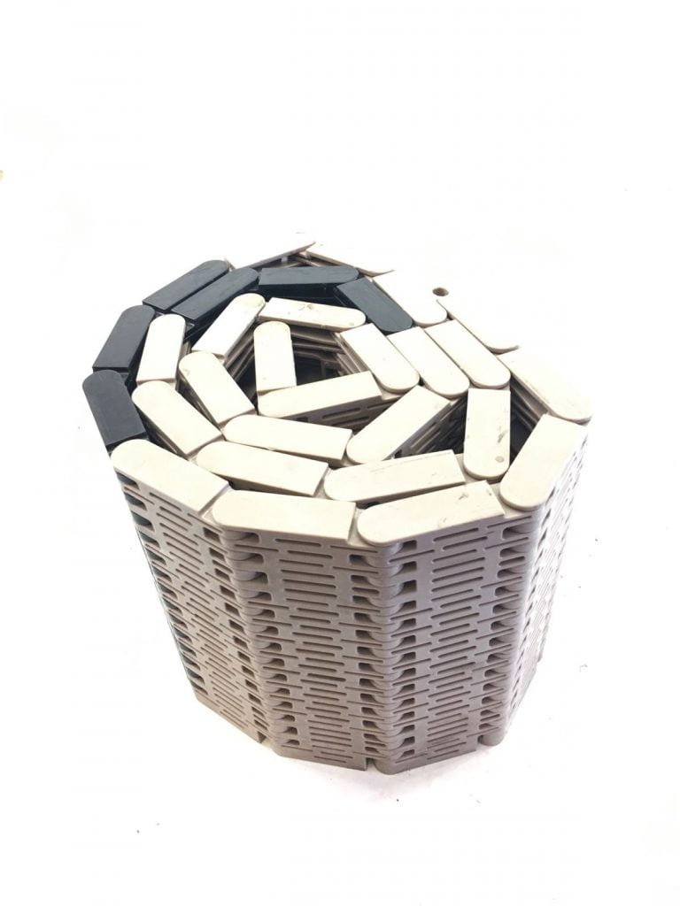 REXNORD LF5996-5 W/AS E/12 3PIT MAT TOP CHAIN, 5 FEET, (TLO)