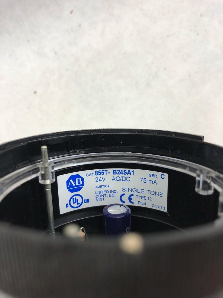 ALLEN BRADLEY 855T-B24SA1 SINGLE TONE HORN BLACK 24V AC/DC SER. C (A818)