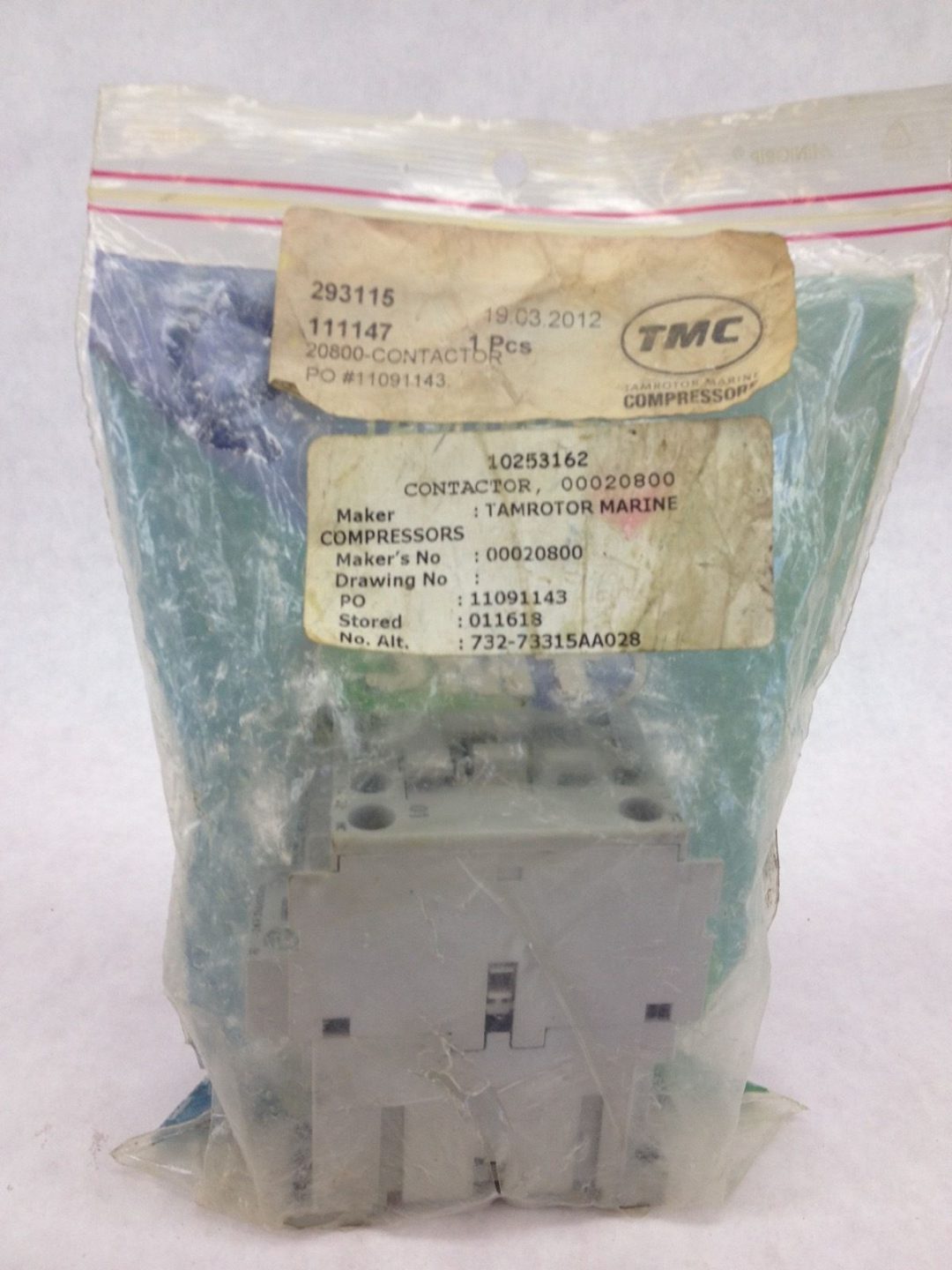 TAMROTOR MARINE TMC 20800 ALLEN BRADLEY 100-C16*01 CONTACTOR SERIES B (F160