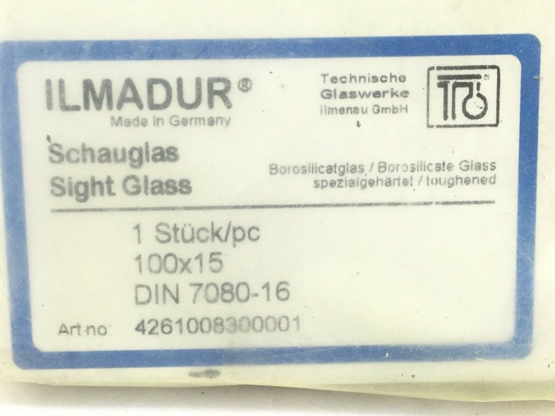 ILMADUR SIGHT GLASS 4261008300001 100X15 DIN 7080-16 (H96)
