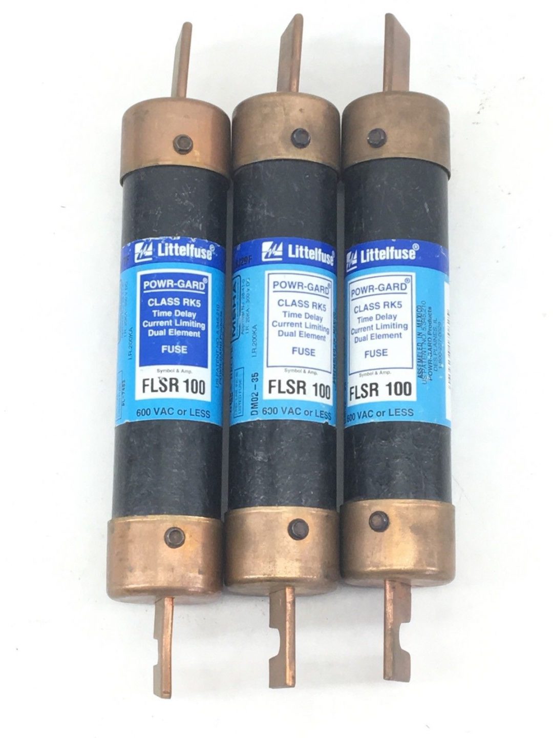 LITTELFUSE POWR-GARD FLSR100 CLASS RK5 FUSES 3-PK (F79)
