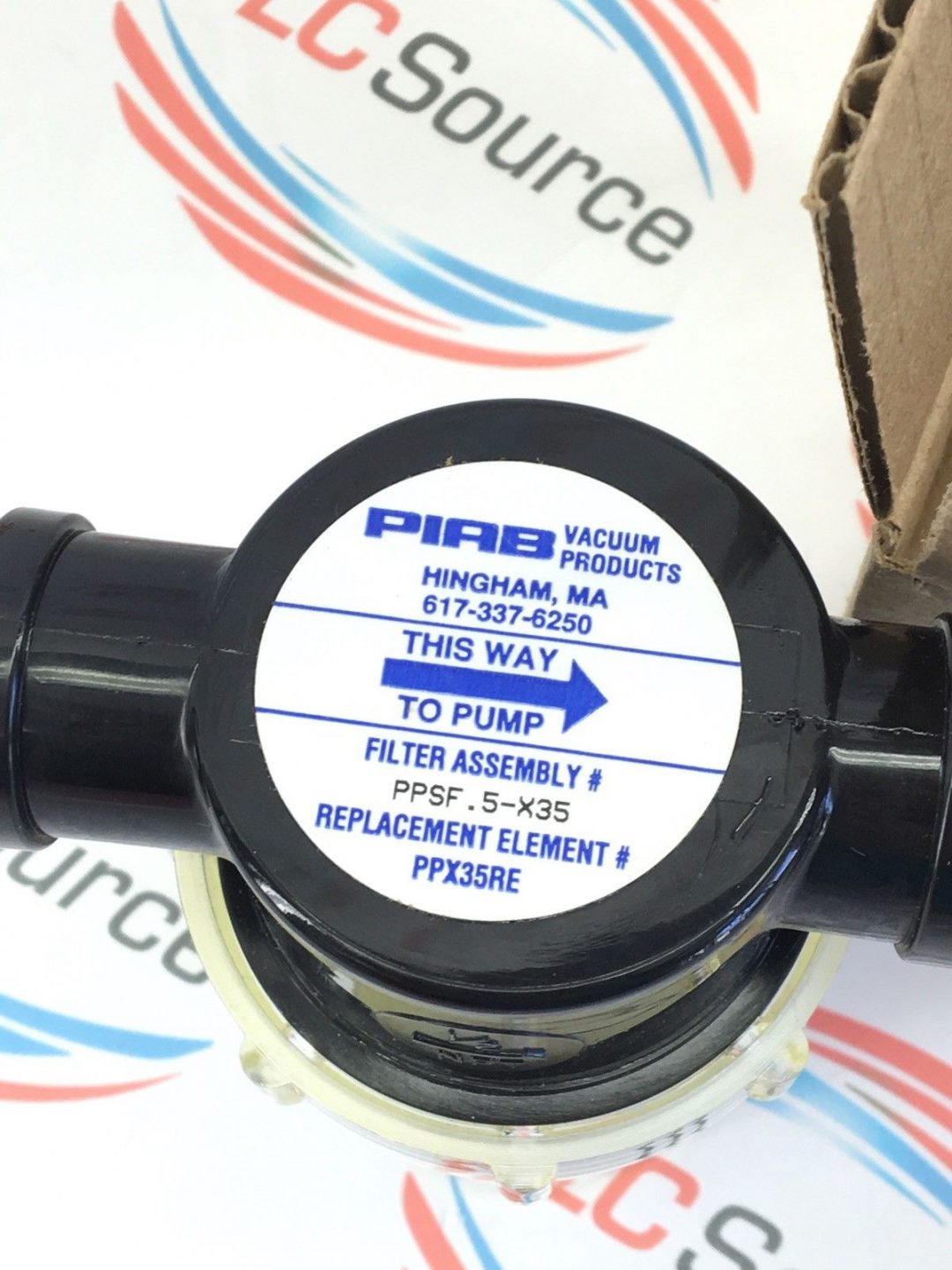 PIAB VACUUM PPSF.5-X35 IN-LINE PUMP FILTER ASSEMBLY 1/2" NPT