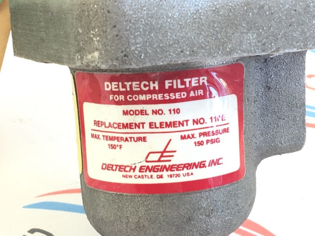 DELTECH ENGINEERING Model 110 DELTECH Compressed Air Filter