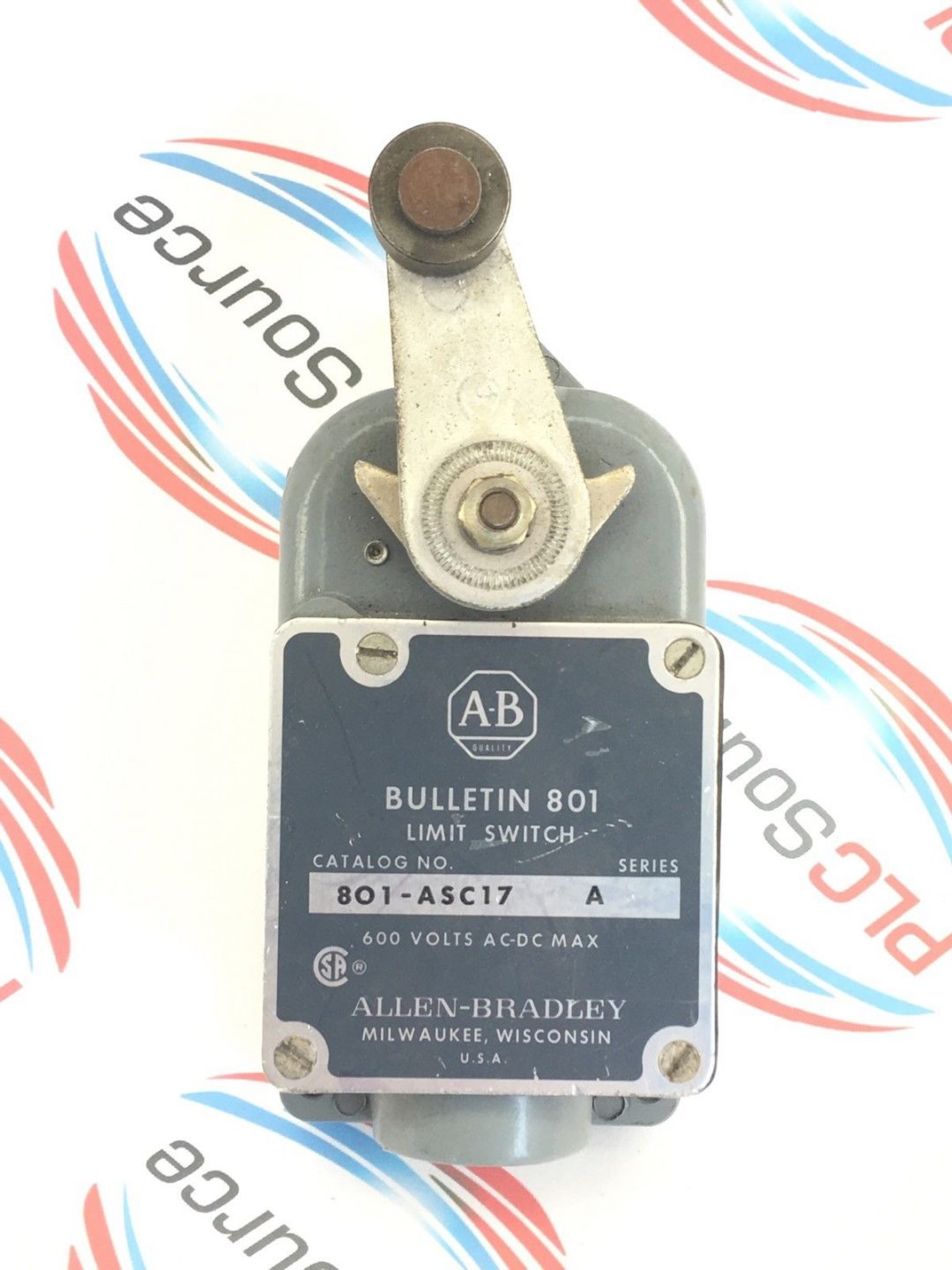 ALLEN BRADLEY 801-ASC17 SERIES A LIMIT SWITCH with ROLLER ACTUATOR