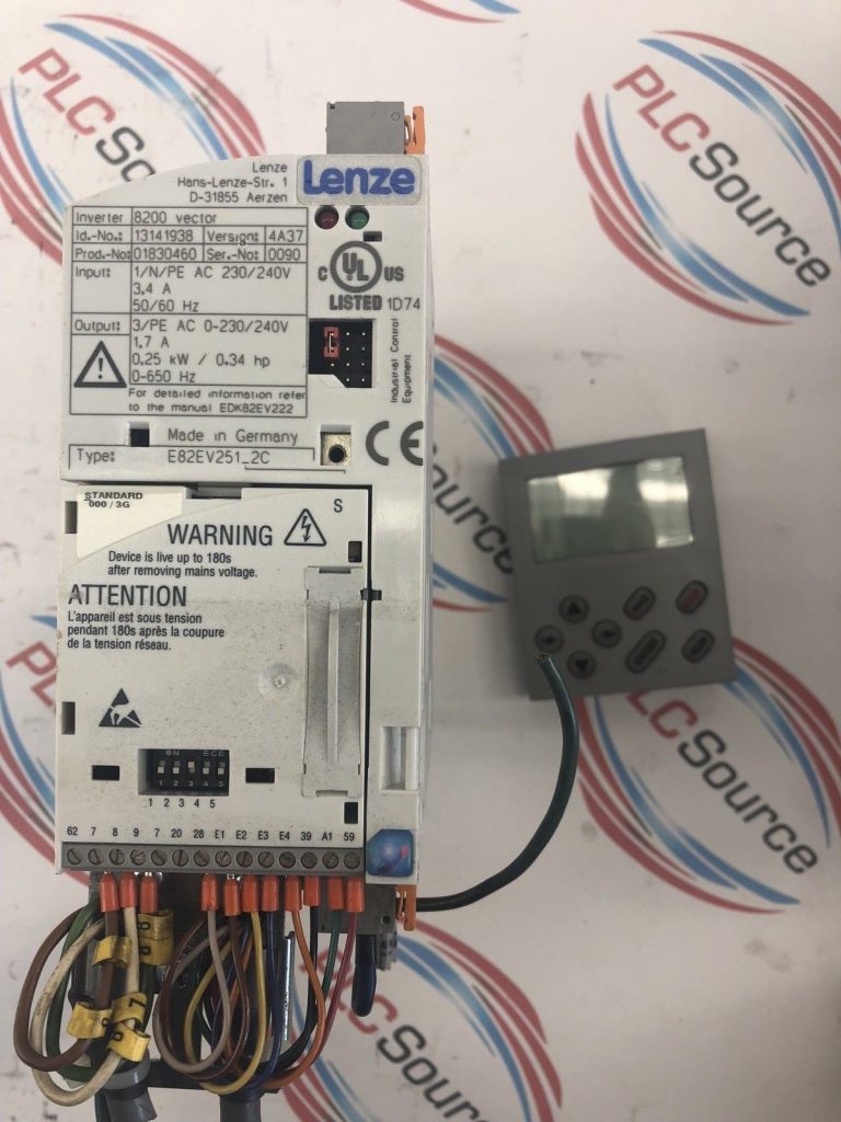 LENZE E82EV251_2C INVERTER WITH LENZE E82ZBC KEYPAD