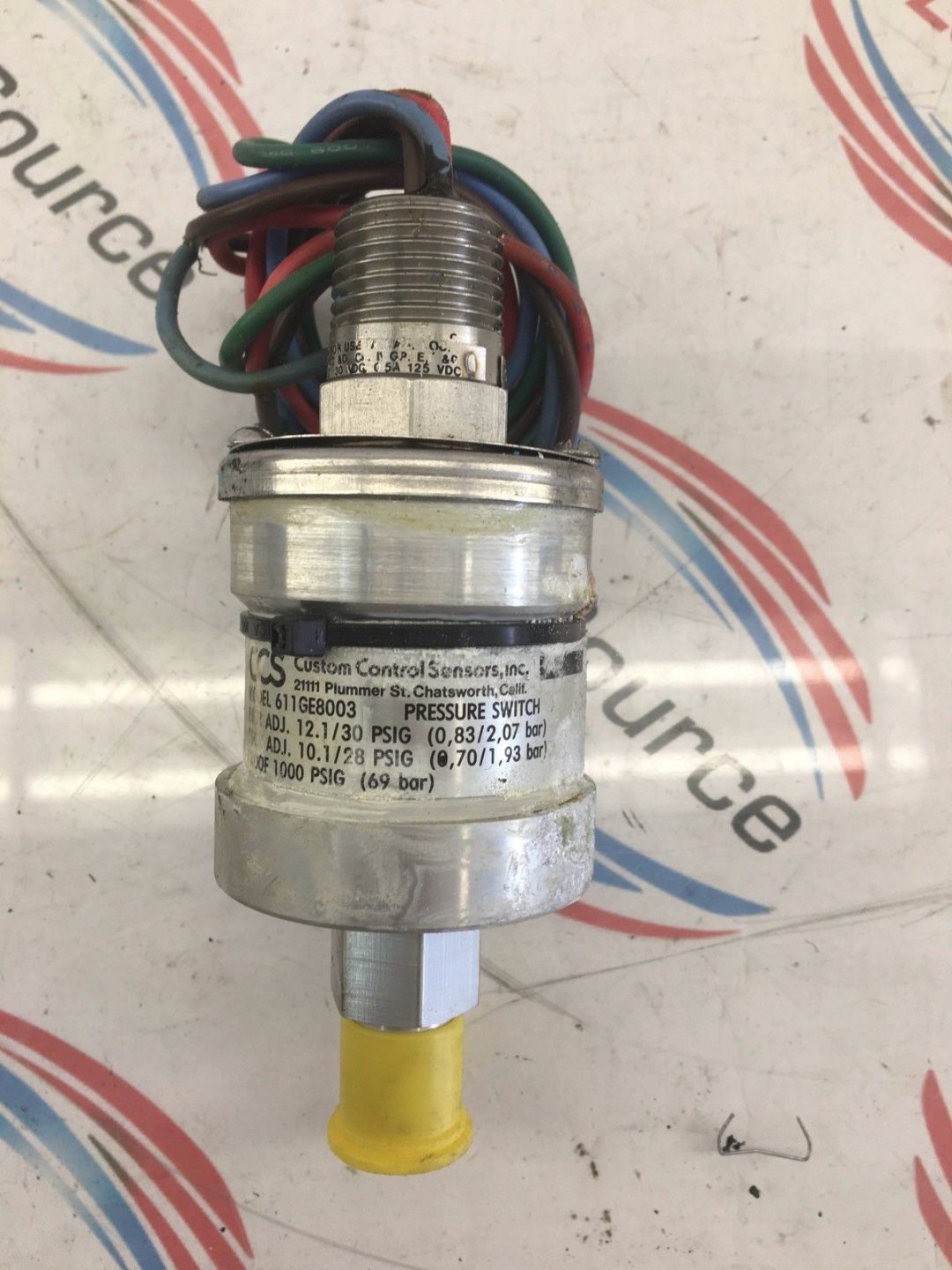 CUSTOM CONTROL SENSOR 611GE8003 PRESSURE SWITCH