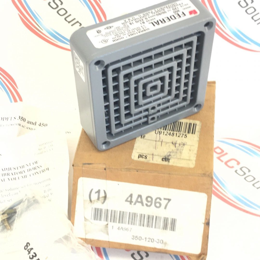 FEDERAL SIGNAL MODEL 350 SERIES B1 VIBRATONE HORN 120V, 50/60 Hz 0.22/0 ...