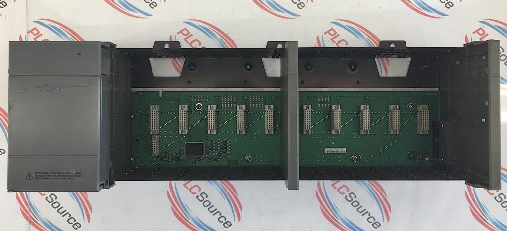ALLEN BRADLEY 1746-A10 SLC500 10-SLOT RACK W/ AB 1746-P2 SLC500 POWER ...