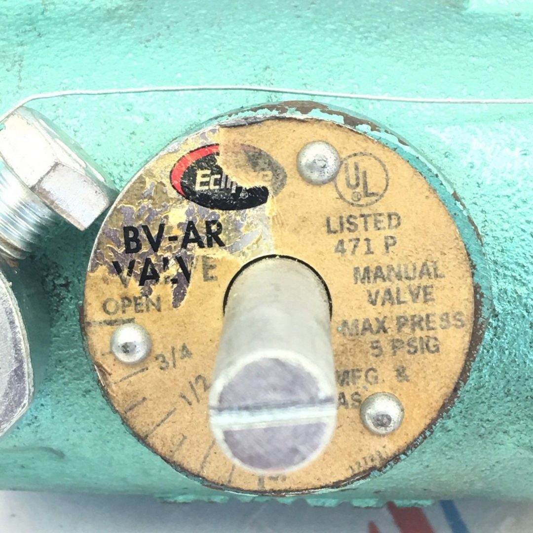 ECLIPSE 6BV-AR 1-1/2" NPT AUTOMATIC GAS FLOW BUTTERFLY VALVE