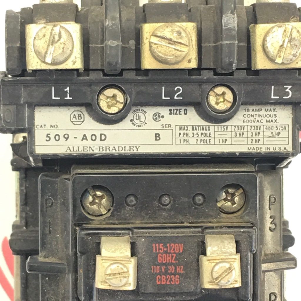 ALLEN BRADLEY SIZE 0 3-POLE MOTOR STARTER CONTACTOR COIL: CB236