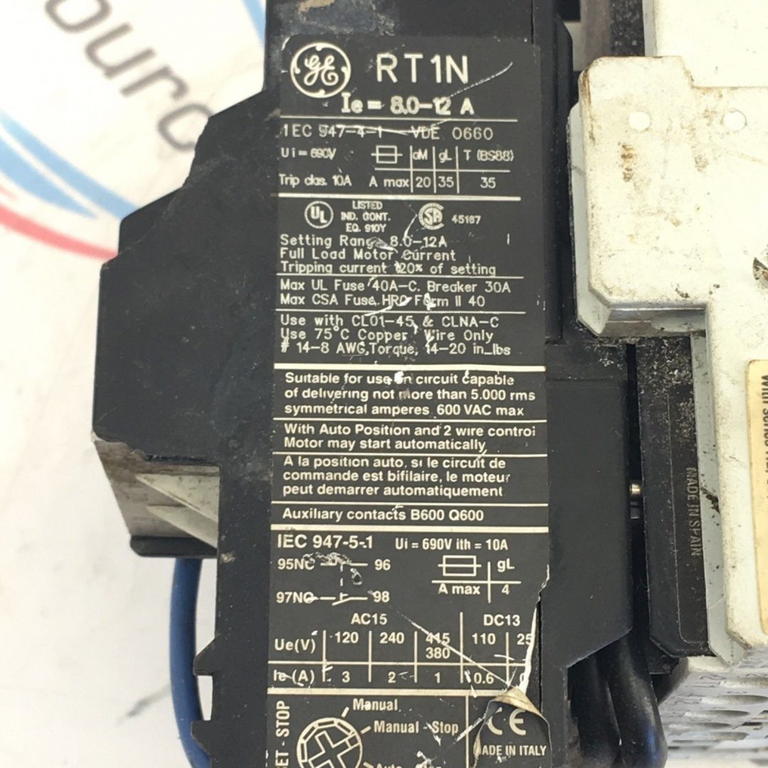 GE CL01D310T, RT1N, BCLF20 REVERSING MAGNETIC CONTACTOR STARTER