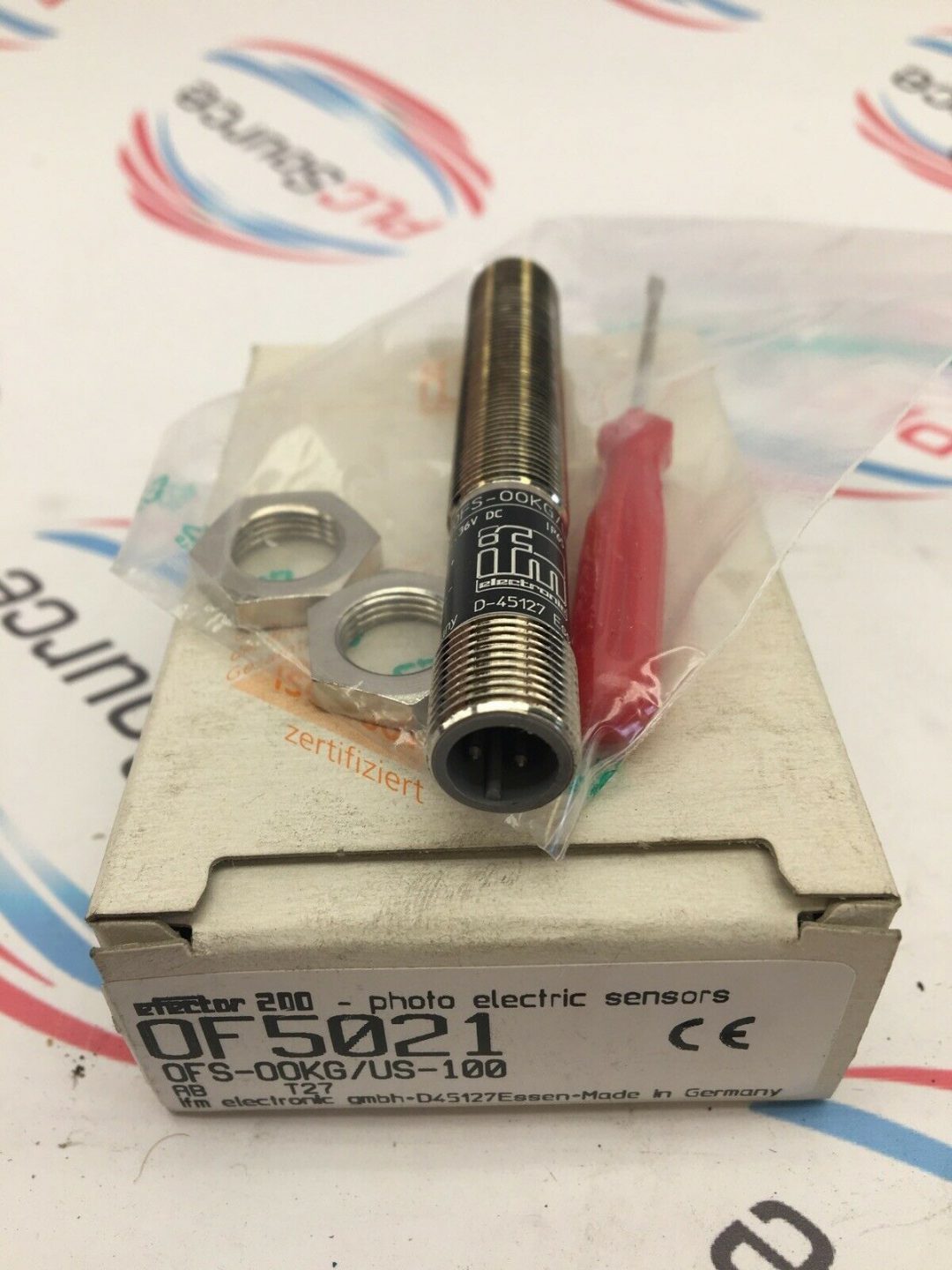 IFM EFECTOR 200 OF5021 THRU-BEAM PHOTO ELECTRIC SENSOR TRANSMITTER