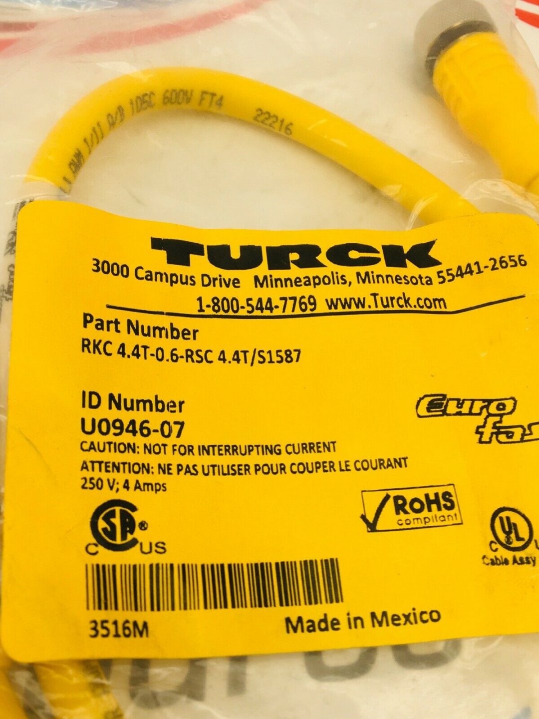 TURCK RKC 4.4T-0.6-RSC 4.4T/S1587