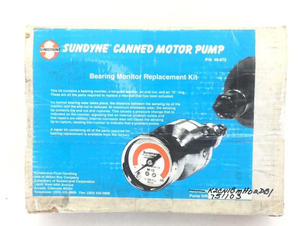 SUNSTRAND SUNDYNE 49-072 M-13 ACTUATED BEARING MONITOR REPLACE KIT(B31)
